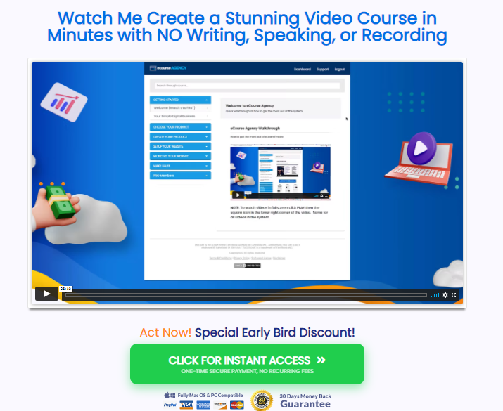 ECOURSE AGENCY PRO OTO & Review By Brett Ingram - ECourse Agency PRO The World’s #1 Video COURSE ...